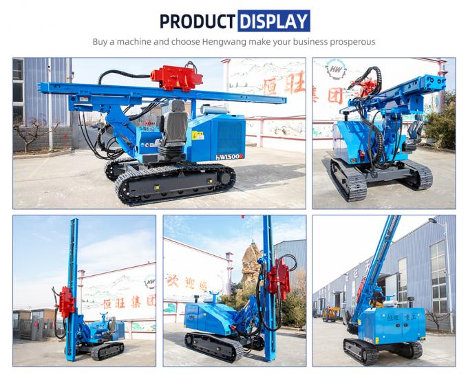 5m Rotary Hydraulic Crawler Solar Pile Driver For Solar Photovoltaic ...