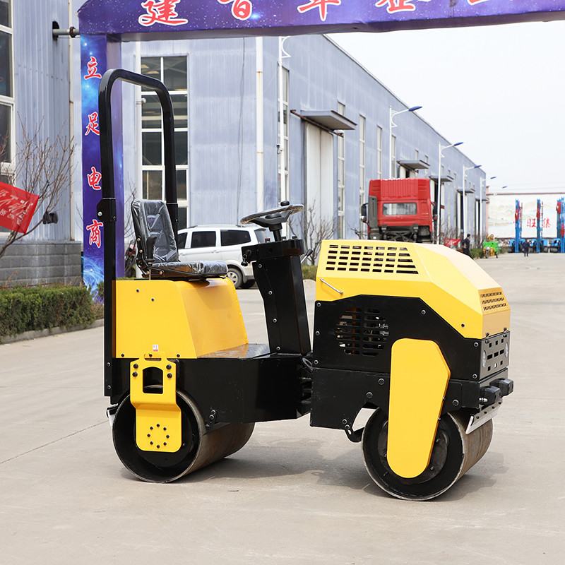 การทํางานสูง Steel Drum 1 Ton Road Roller Compactor สําหรับการก่อสร้าง