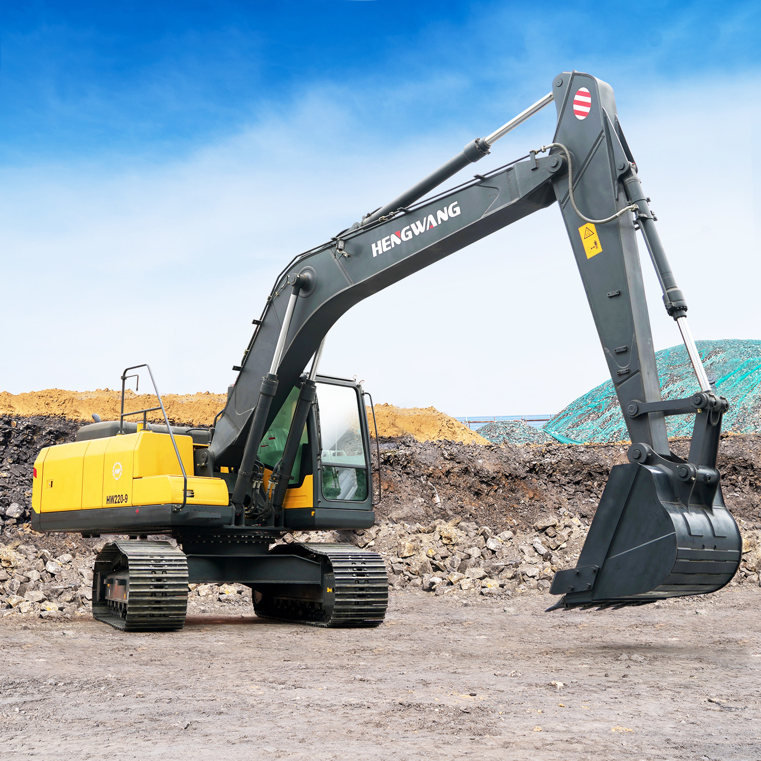 HW-220 Heavy Duty Excavator Material Handling For Foundation Digging ...